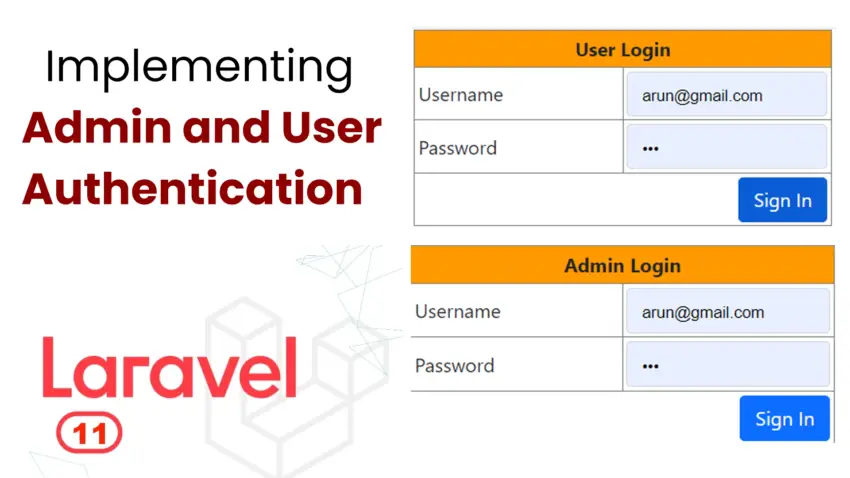 Implementing Admin and User Authentication in Laravel 11: A ...