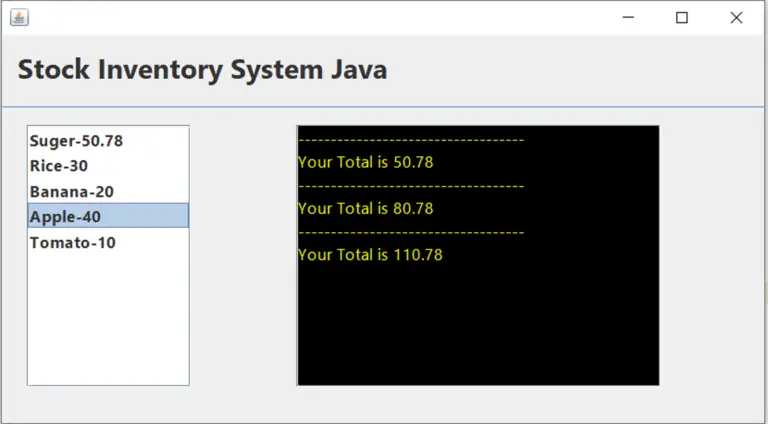 Building a Java Inventory Management System Using List Boxes - Tutusfunny