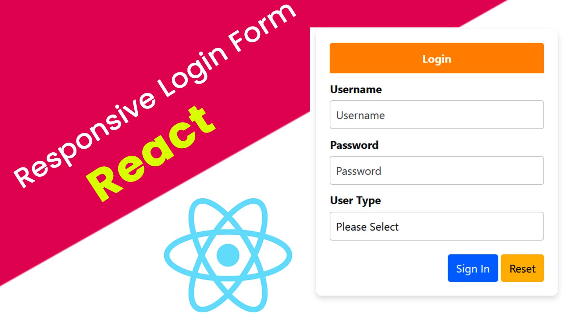 Creating A Responsive Login Form With React Tutusfunny