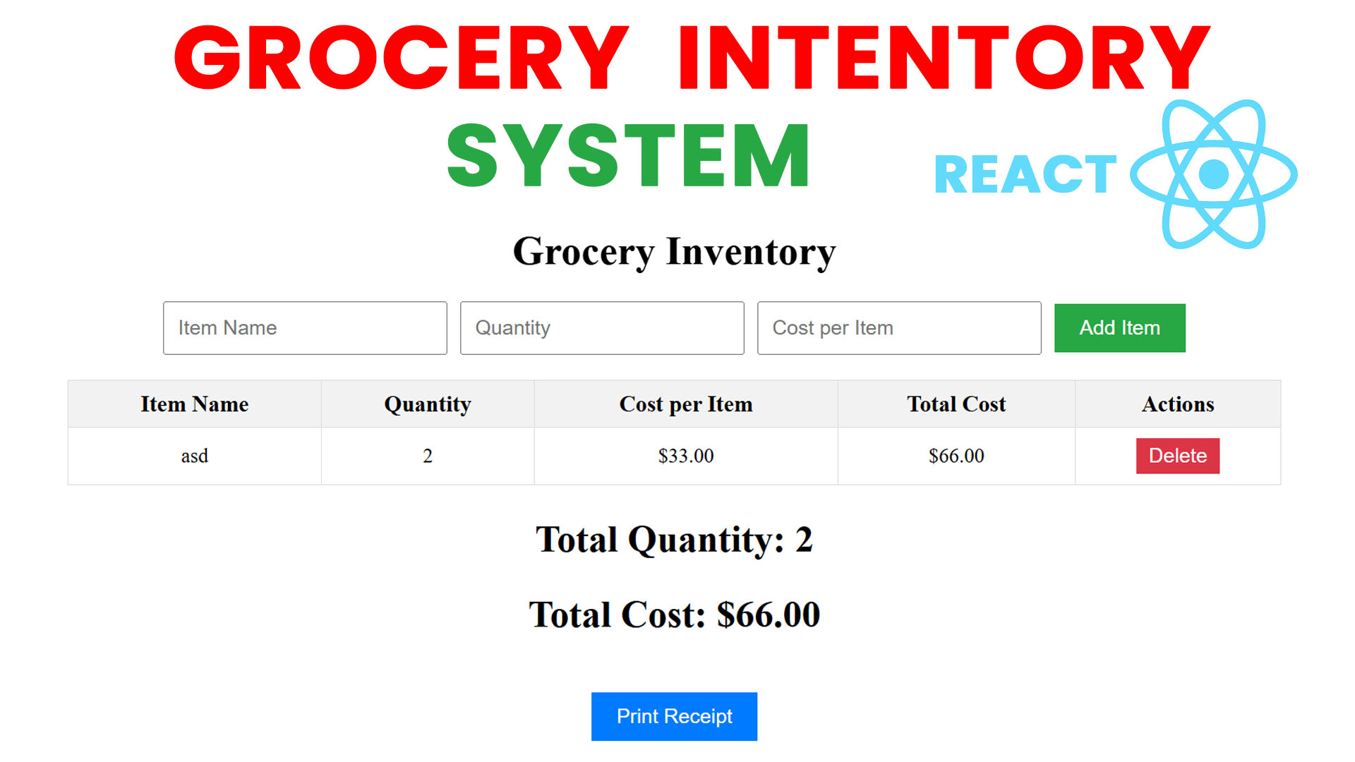 Creating A Grocery Inventory App Using React Tutusfunny