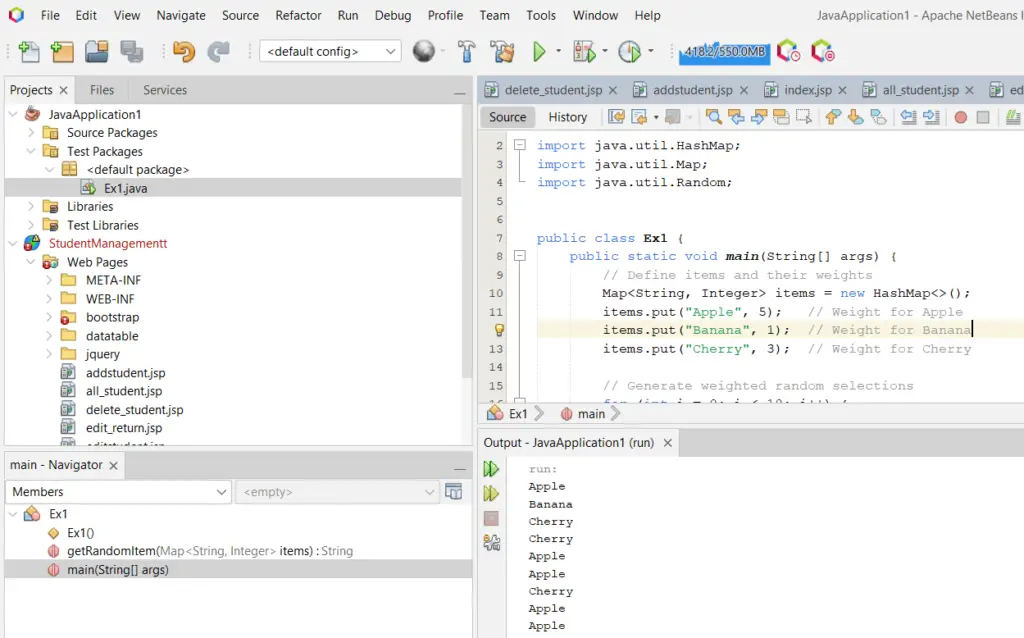 How to generate random with weight java - Tutusfunny