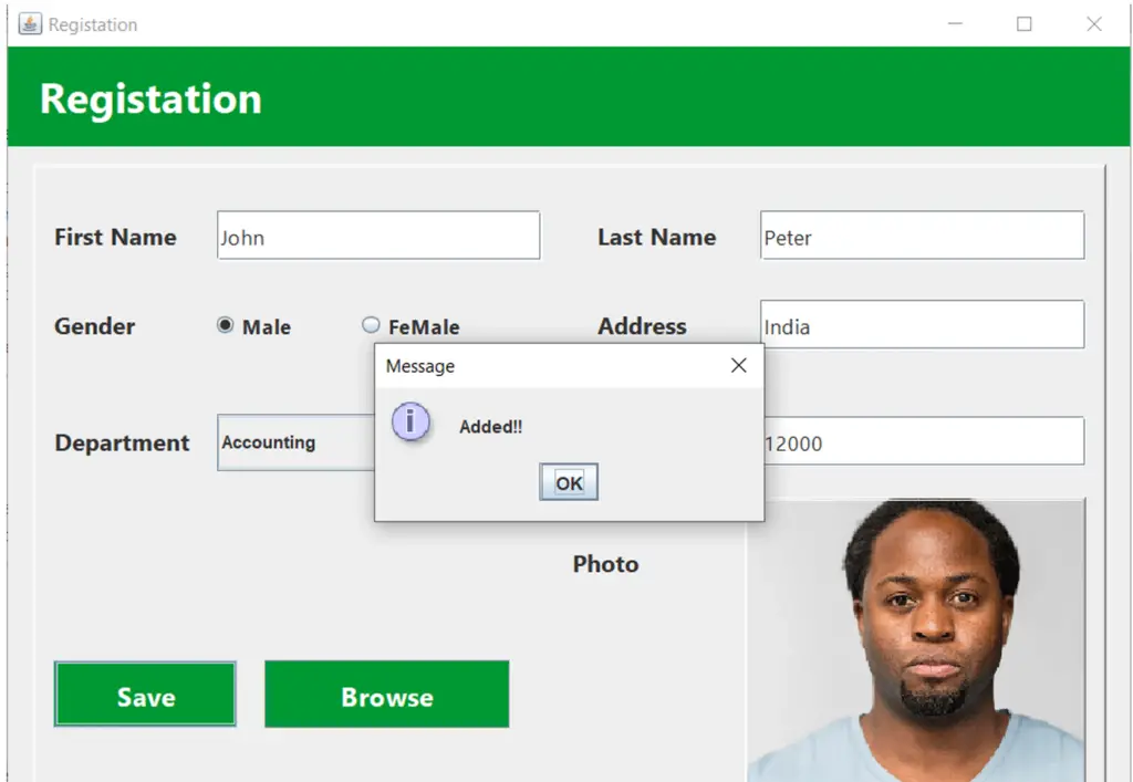Registration With Image Upload Java Jdbcdownload Source Code Tutusfunny